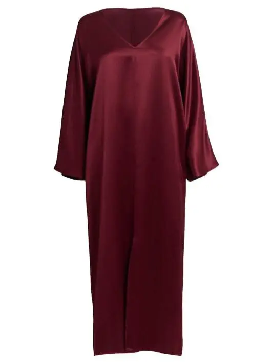 BY MALENE BIRGER Lucina Satin Midi Dress - Brown