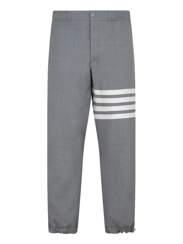 Thom Browne 4-bar Straight Leg Trousers - Medium Gray