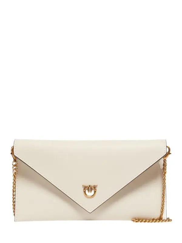 Pinko Love Birds Chain Clutch Bag - White
