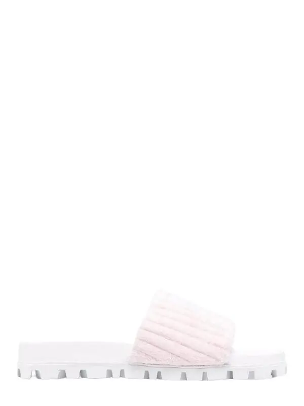 Miu Miu Logo Embellished Flip Flops - Snow Pink