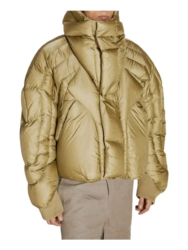 ENTIRE STUDIOS Quilted Down Jacket With Hood - Nude