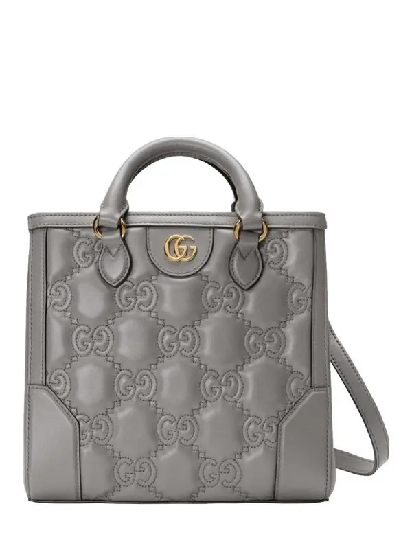 Gucci Gg Matelassé Mini Tote Bag - Gray