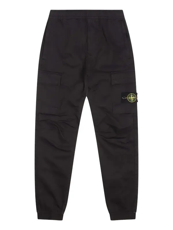 Stone Island Regular Tapered Fit Cargo Pants - Black