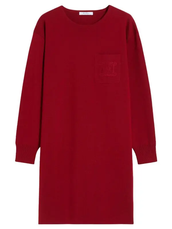 Max Mara Short Wool Dress - Deep Red