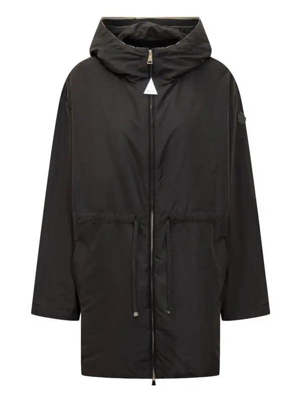 Moncler Saverne Drawstring Zip-up Parka - Black