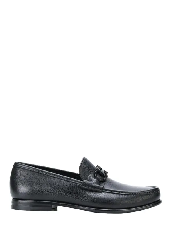 FERRAGAMO Gancini Loafers - Black
