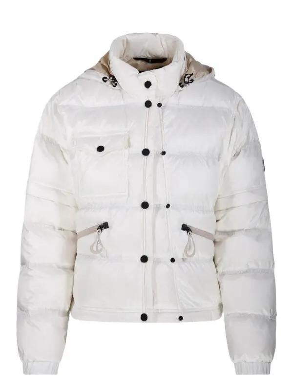Moncler Mauduit Packable 2-in-1 Short Down Jacket - White
