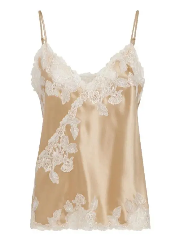 BY MALENE BIRGER Madeleine Satin Lace Camisole - Nude