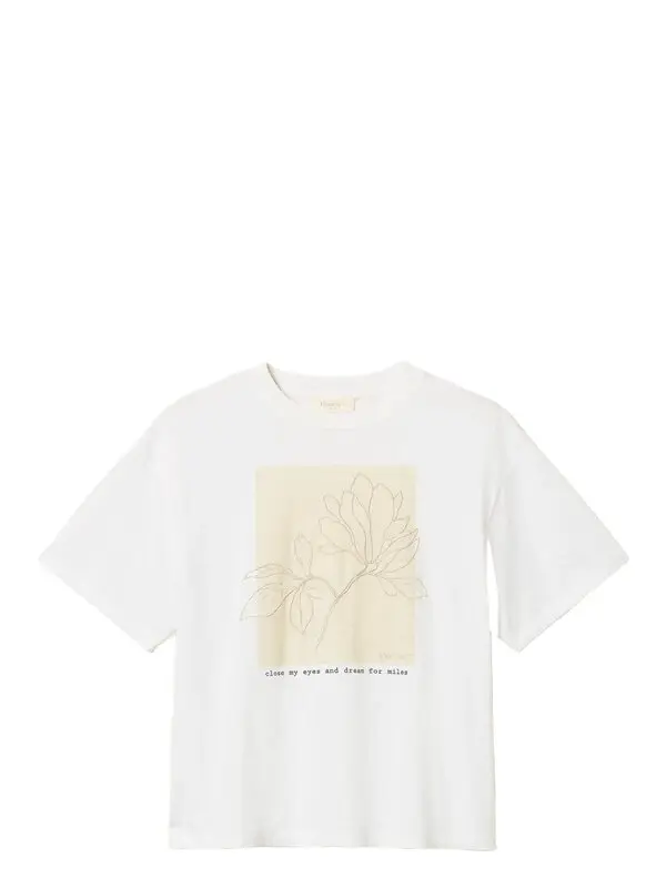 TWINSET Printed Embroidered T-shirt - White