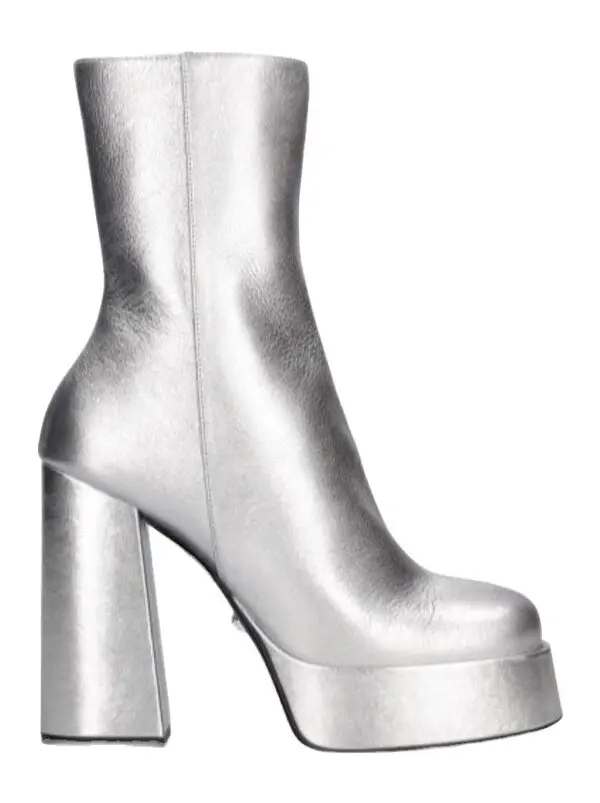Versace High-heeled Zipper Boots - White