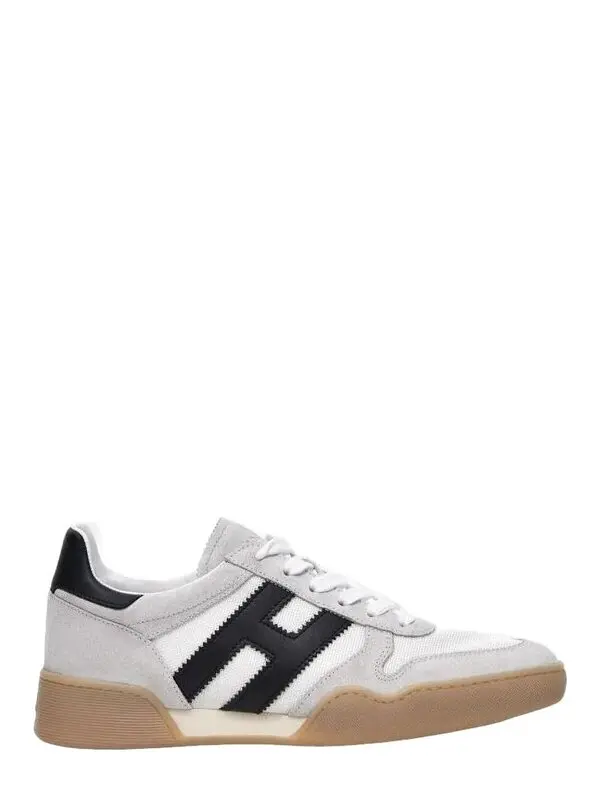 Hogan H357 Low-top Sneakers With Suede Upper And H-letter Decal - White