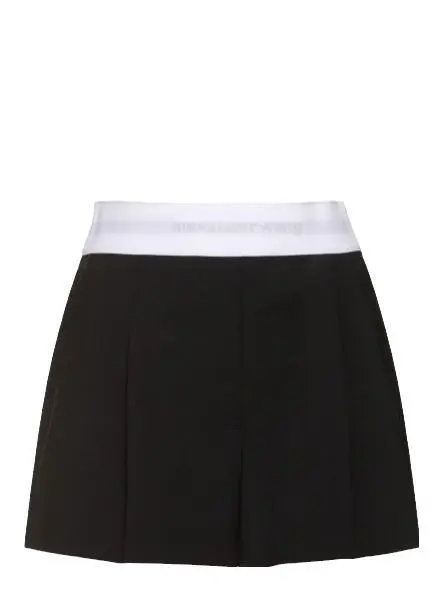 Alexander Wang High-waist Pleated Shorts - Black