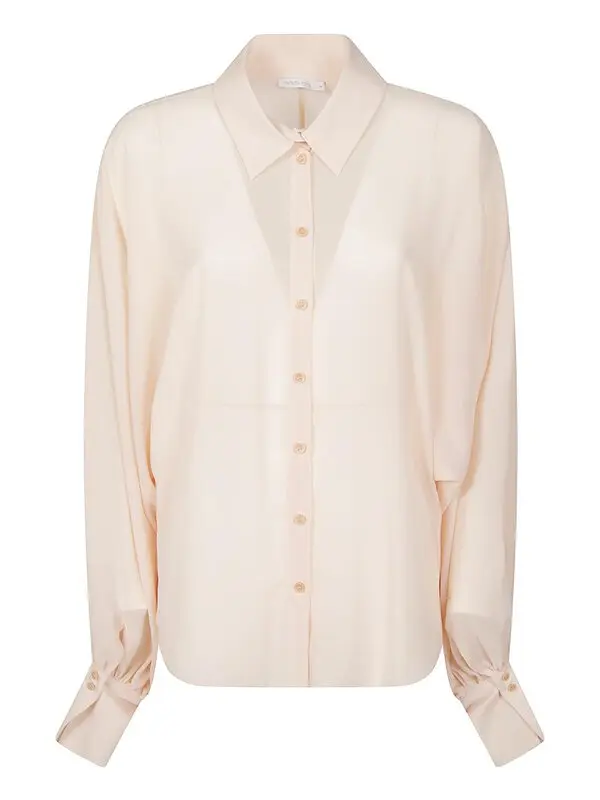 Patrizia Pepe Long-sleeve Buttoned Shirt - Nude