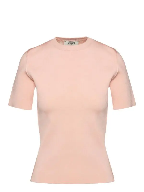 Fendi Short-sleeved Knitted Jumper - Pink