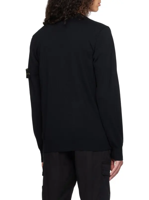 Stone Island Long-sleeve Knit Cardigan - Navy Blue