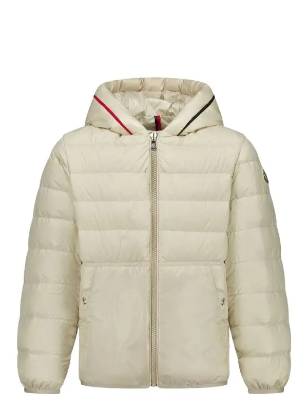 Moncler Arnaldo Down Jacket With Logo Patch - Nude