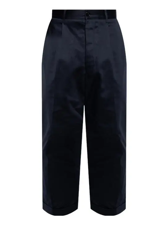 Ami Oversized Carrot Trousers - Navy Blue