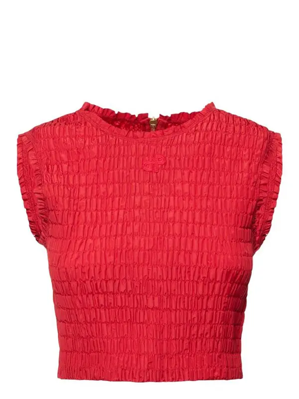 PATOU Sleeveless Cropped Top - Red