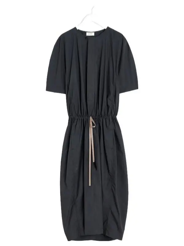 LEMAIRE Parachute Midi Dress - Charcoal Color