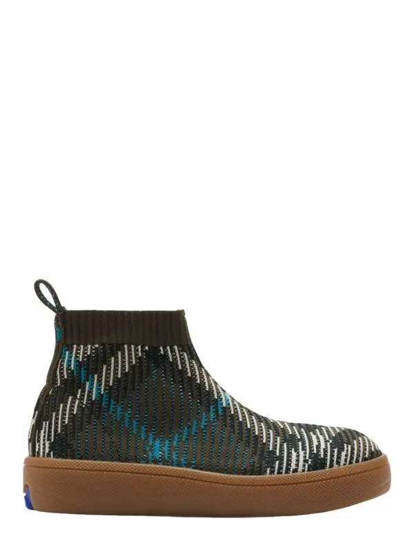 Burberry Vintage Check Stretch Nylon Blend Sneakers - Comfortable Brown