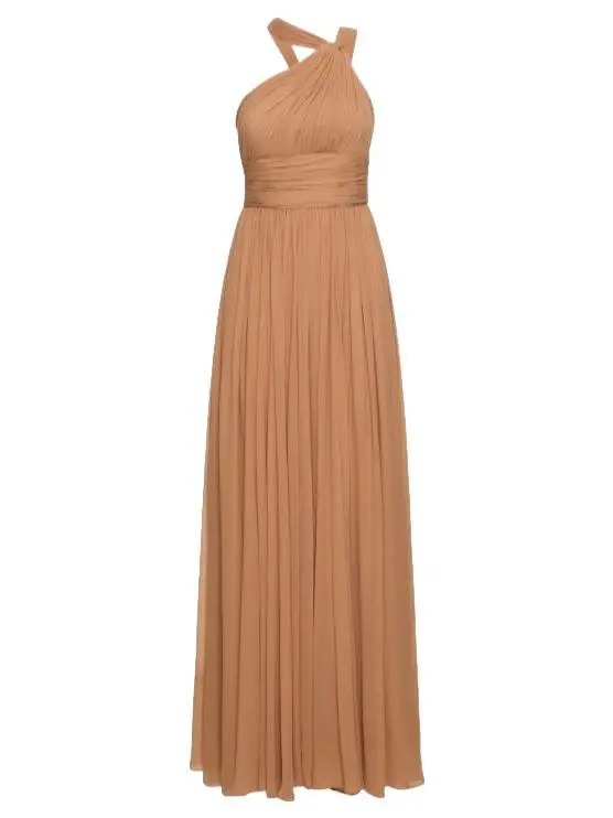 Michael Kors One-shoulder Extra-long Dress - Brown