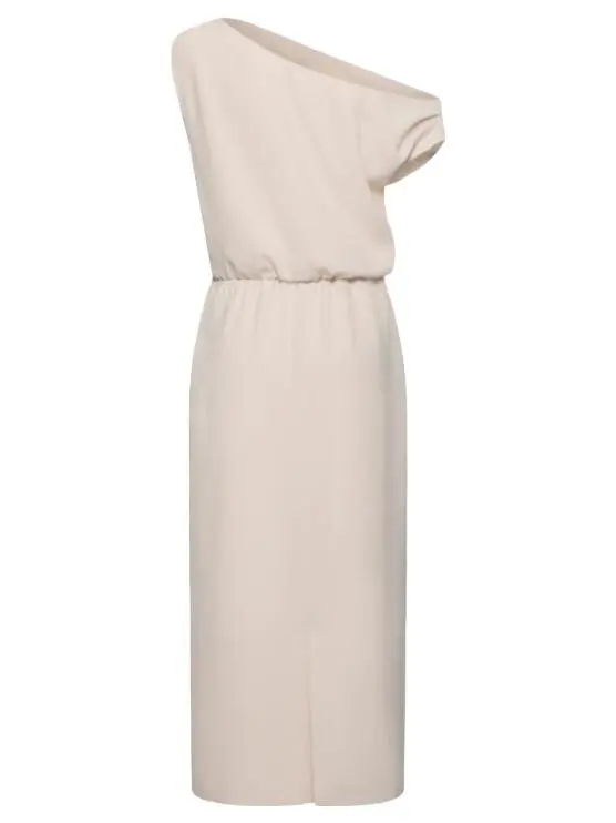 16Arlington Sleeveless Asymmetric Midi Dress - Nude