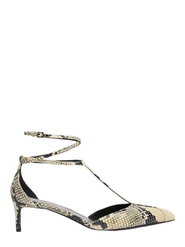 Khaite 45mm Bella T-strap Sandals - Nude
