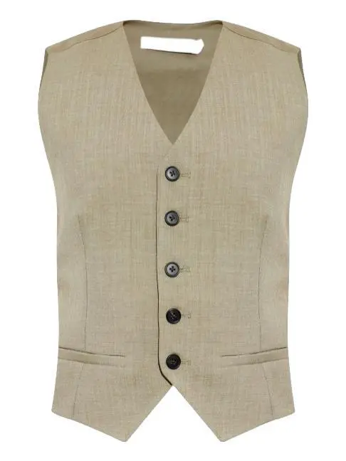 IRO PARIS Sleeveless V-neck Vest With Patch Pockets - Nude