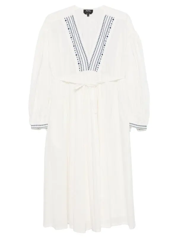 A.p.c. Anni Midi Dress - White