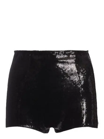 Dolce & Gabbana High-rise Sequined Shorts - Black