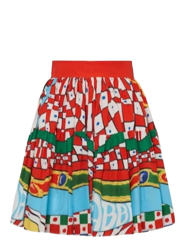 Dolce & Gabbana Carretto Printed Miniskirt - Red