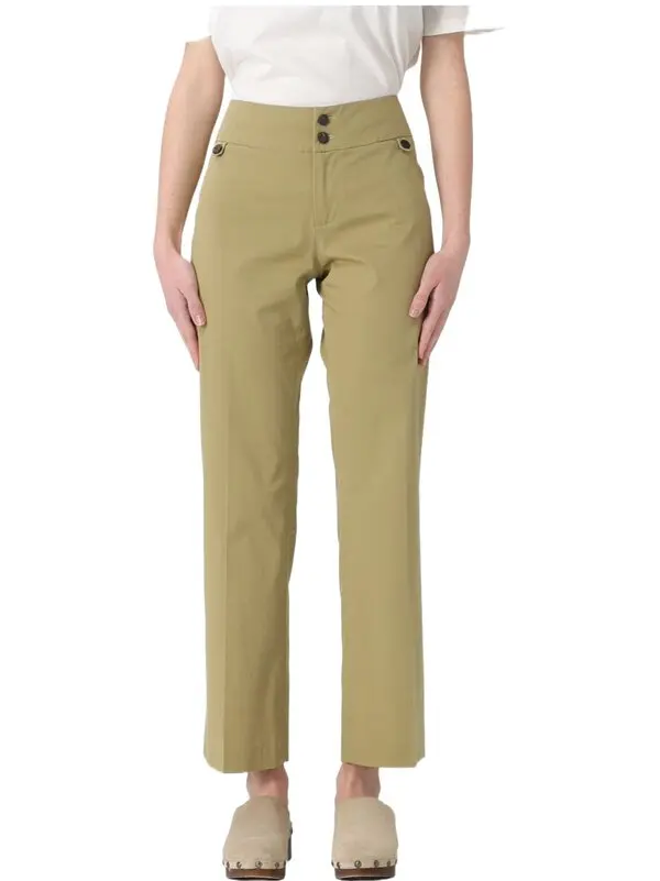 Etro High-waisted Tailored Trousers With Button Detail - Nude