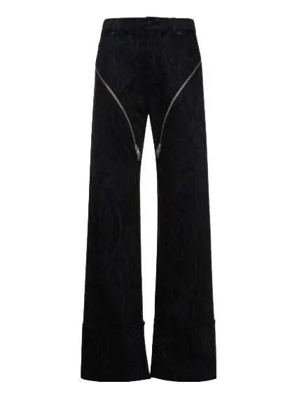 MUGLER Zippered Jeans - Black
