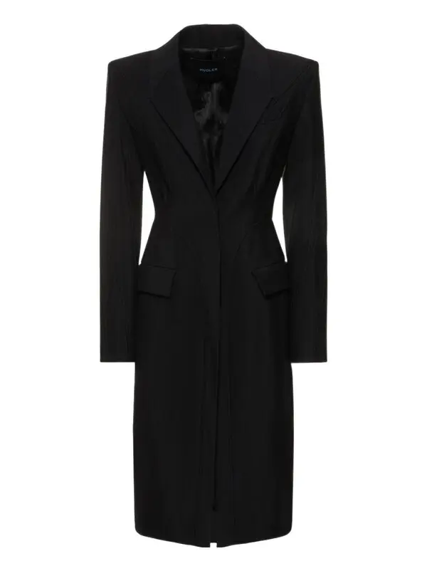MUGLER Long-sleeved Windbreaker Jacket - Black