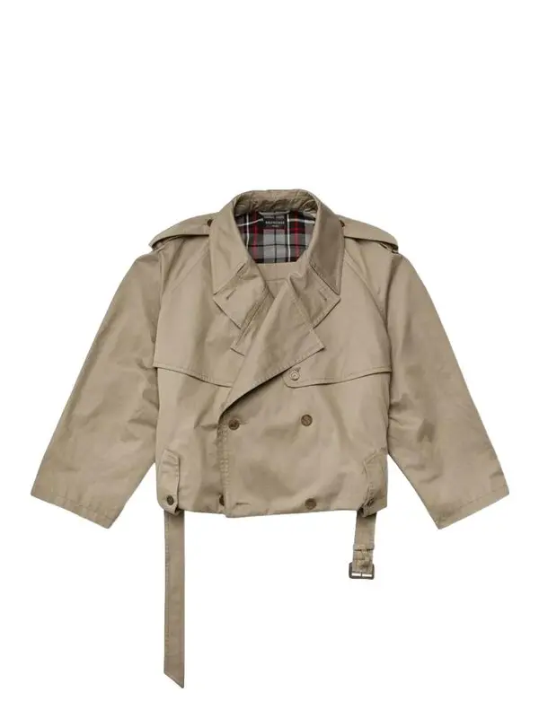 Balenciaga Folded Trench Coat - Nude