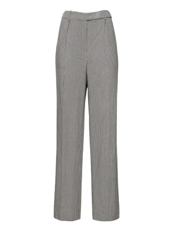 Alexandre Vauthier Houndstooth Wide-legged Trousers - Gray