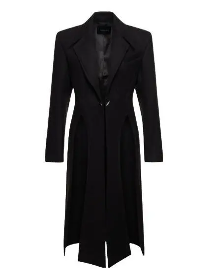 MUGLER Long-sleeved Tailored Coat - Black