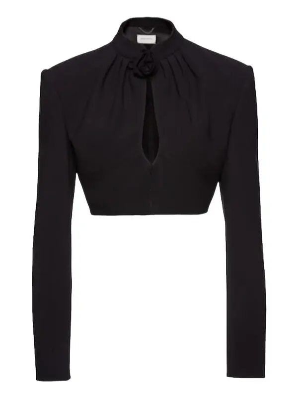 Magda Butrym Keyhole Cropped Jacket - Black