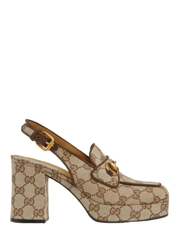 Gucci Horsebit Slingback Mules - Brown