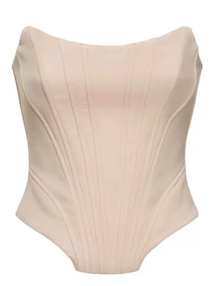 Giuseppe Di Morabito Wool Strapless Bustier - Nude