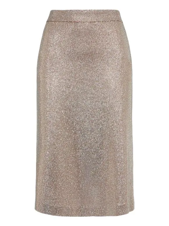 Giuseppe Di Morabito Crystal Embellished Shimmer Mini Skirt - Nude