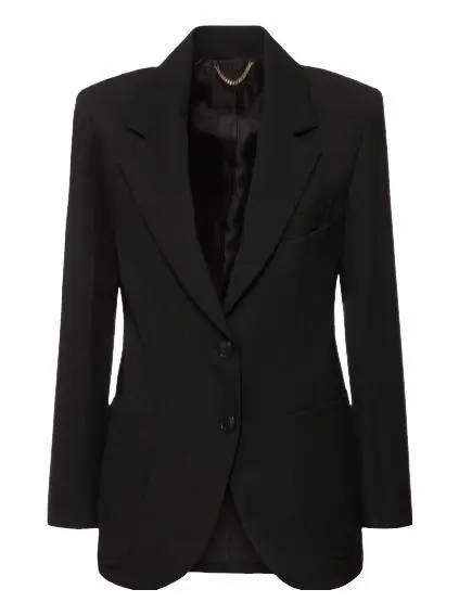 Victoria Beckham Single Breasted Notched Lapel Blazer - Black