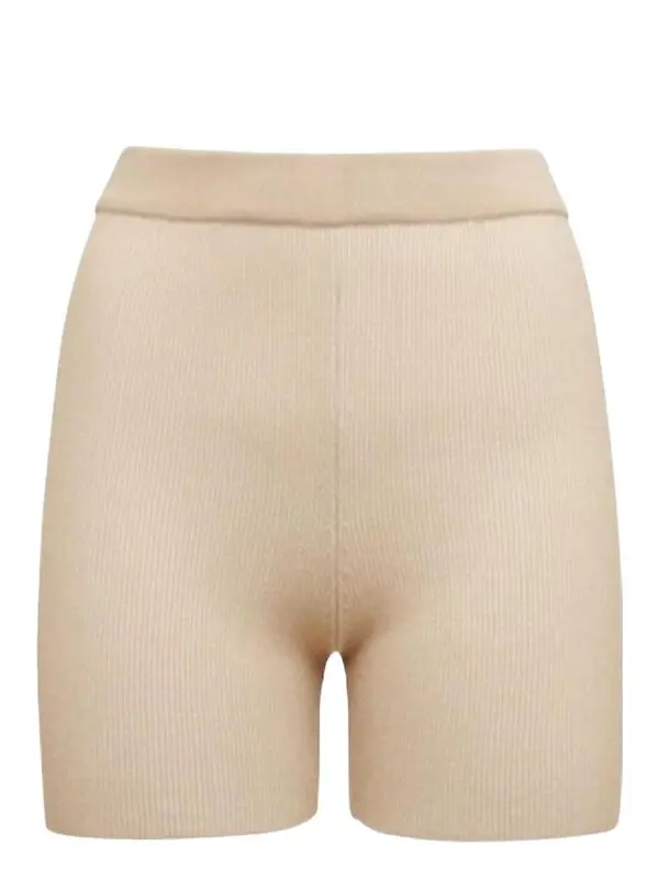 Jacquemus Slim-fit Knitted Shorts - Nude