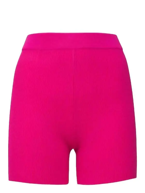Jacquemus Slim Fit Ribbed Shorts - Pink