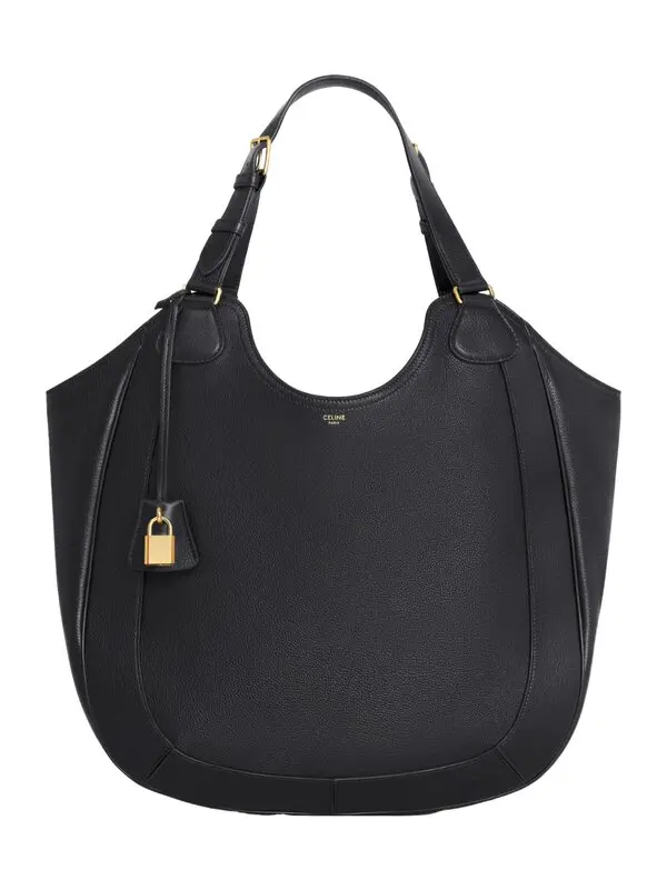 Celine Meo Bag In Supple Grained Calfskin - Black