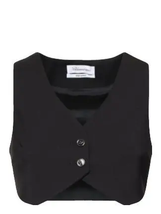 Blumarine Button Short Vest - Black