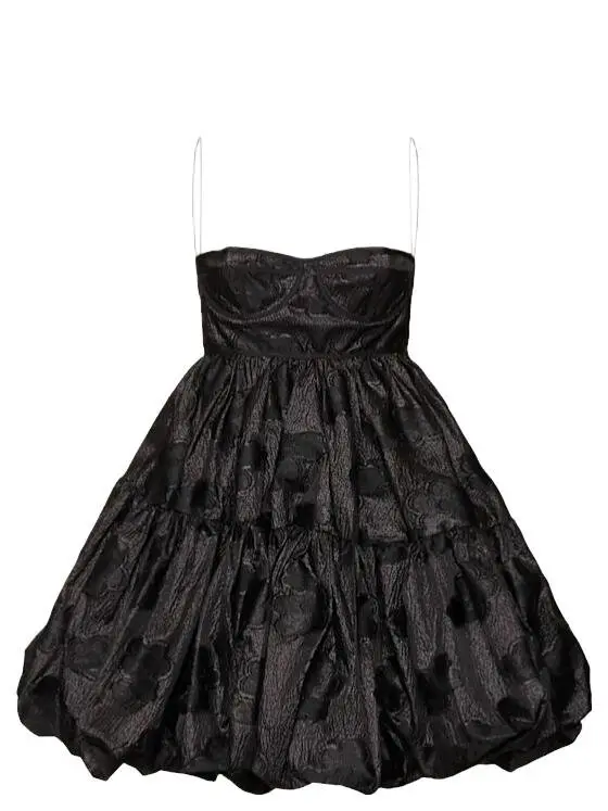 Cecilie Bahnsen Osha Kumo Embroidered Mini Dress - Black