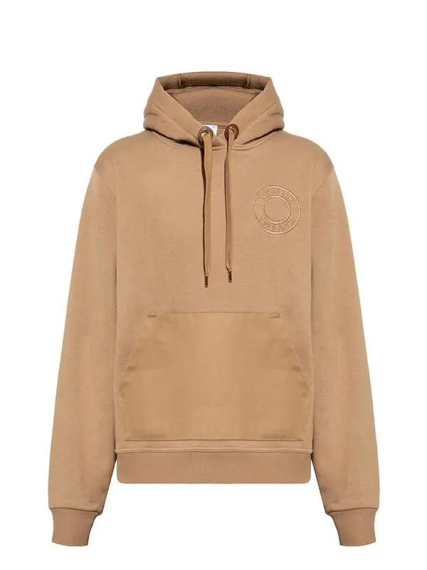 Burberry Logo Embroidered Hoodie - Nude