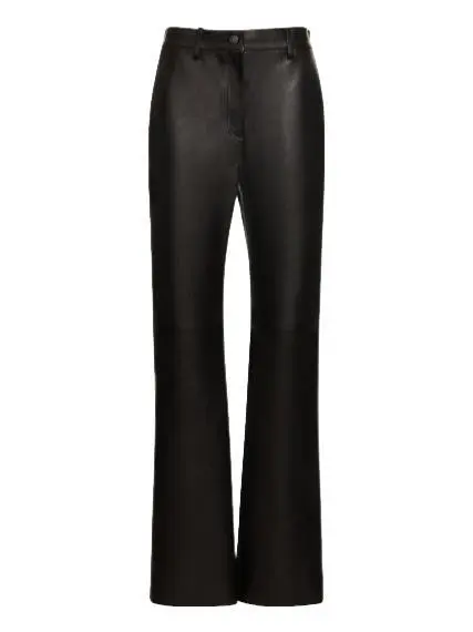 Magda Butrym Belted Leather Trousers - Black