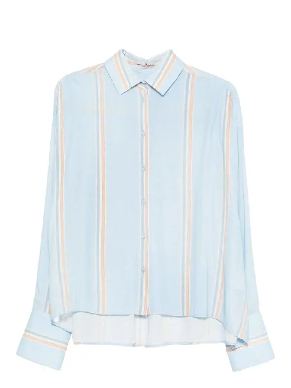 Ermanno Scervino Striped Long Sleeve Shirt - Blue